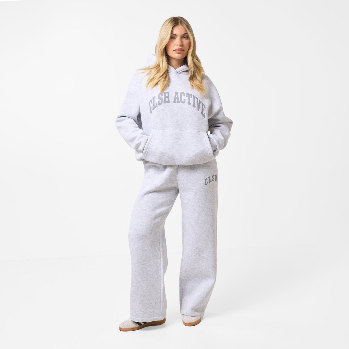 Active Open Hem Tracksuit | Grey Marl – Closure London