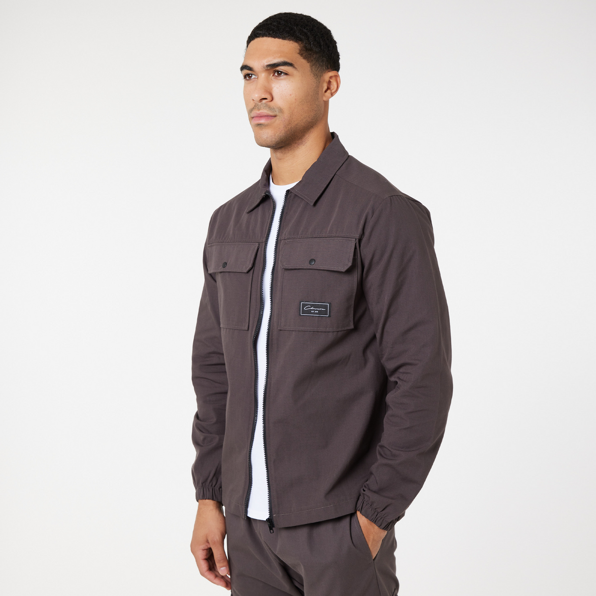 Utility Overshirt | Washed Brown – Closure London