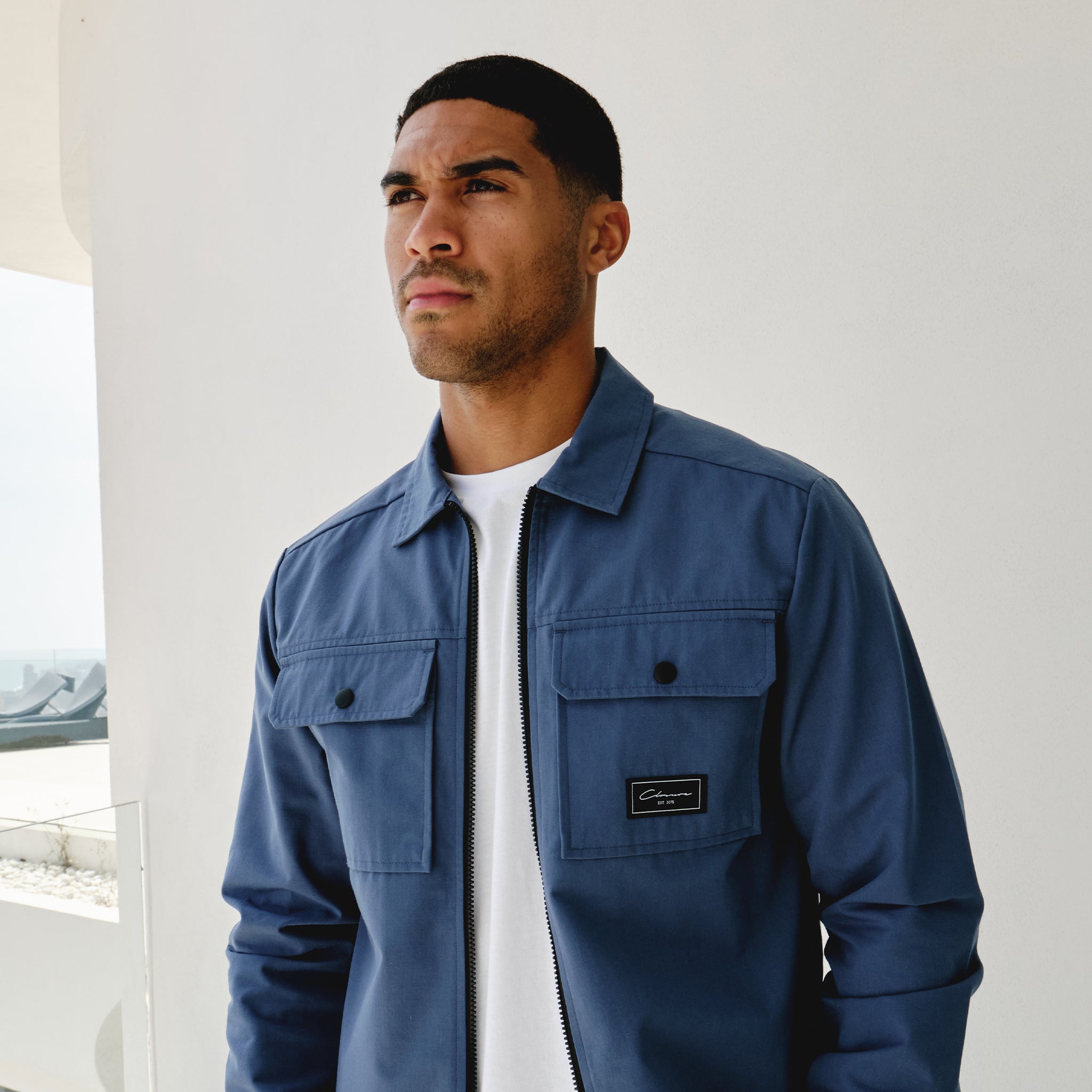 Utility Overshirt | Washed Blue – Closure London
