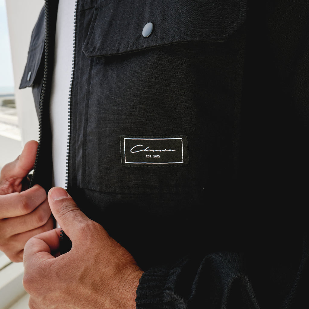 Utility Overshirt | Black – Closure London