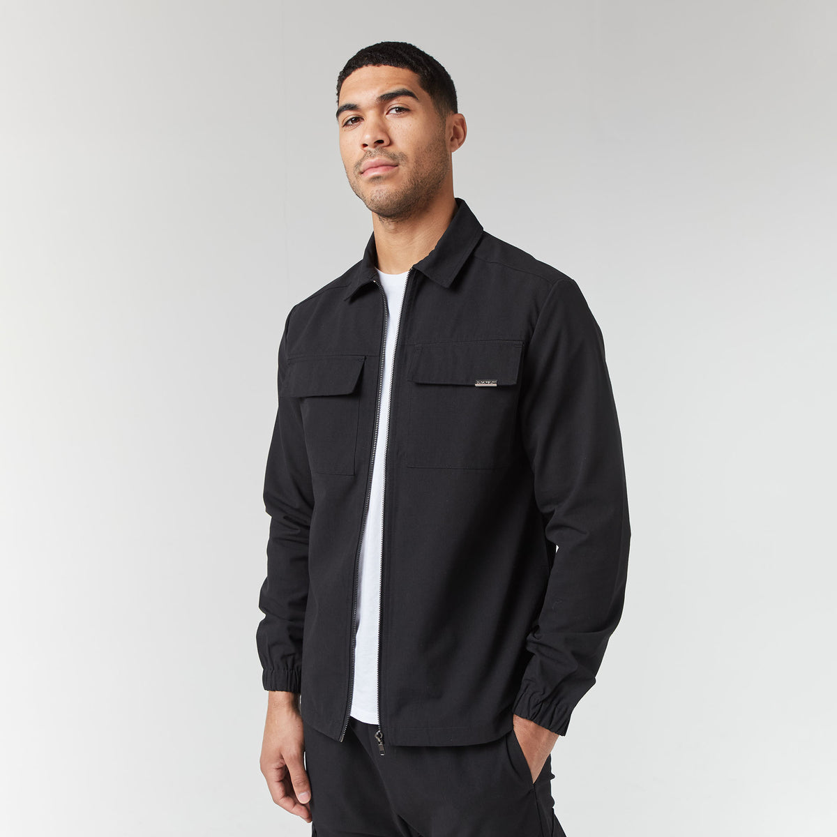 Smart Utility Overshirt | Black – Closure London
