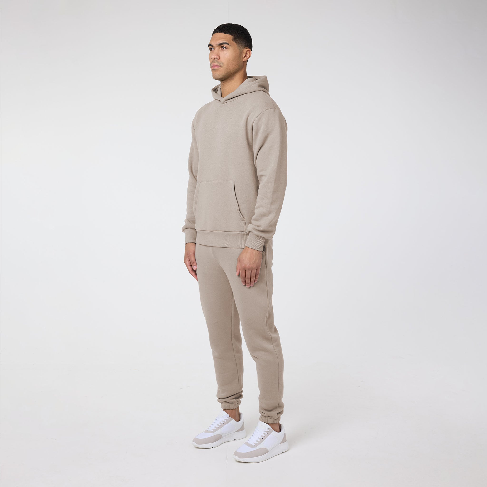Relaxed Fit Cuffed Jogger | Stone – Closure London