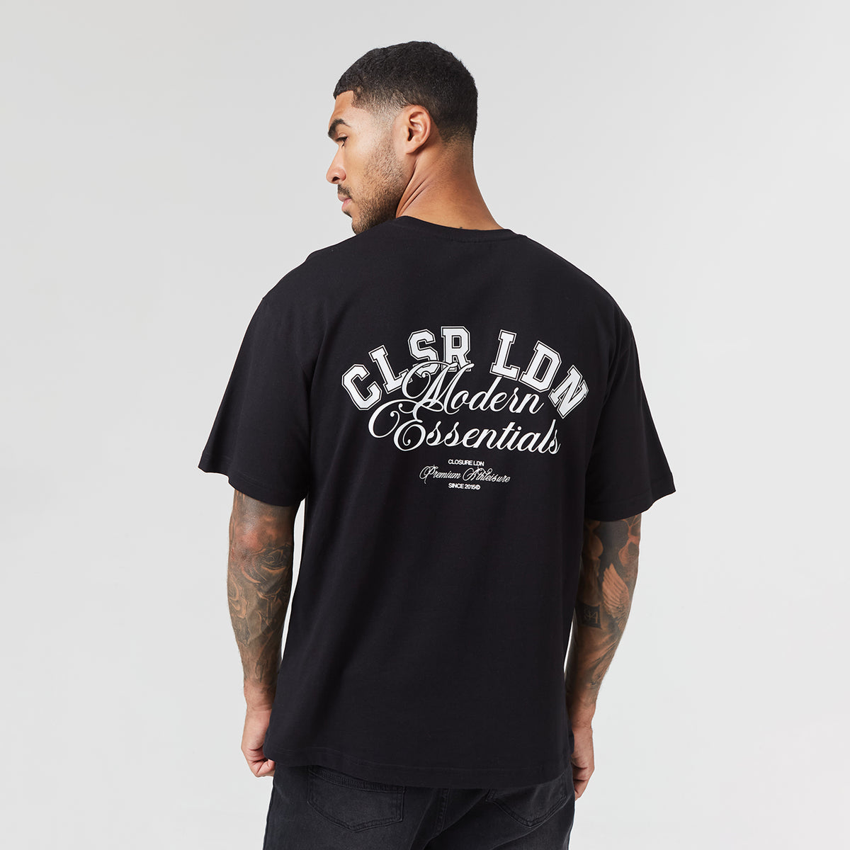 Varsity Back Logo T-Shirt | Black – Closure London