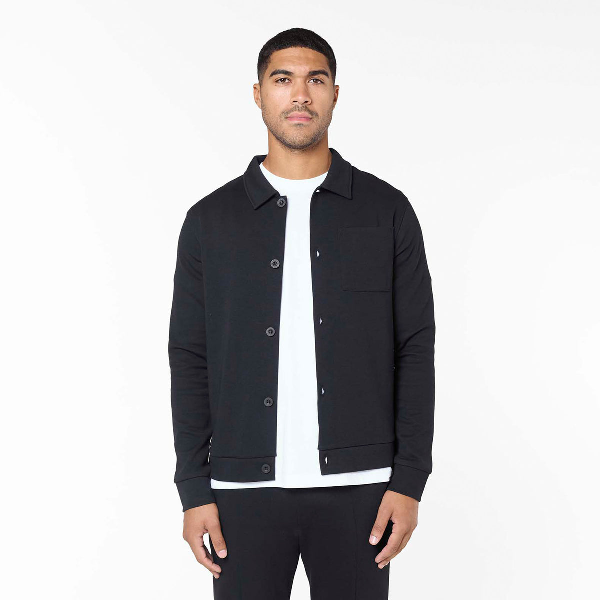 Interlock Button Up Jacket | Black – Closure London