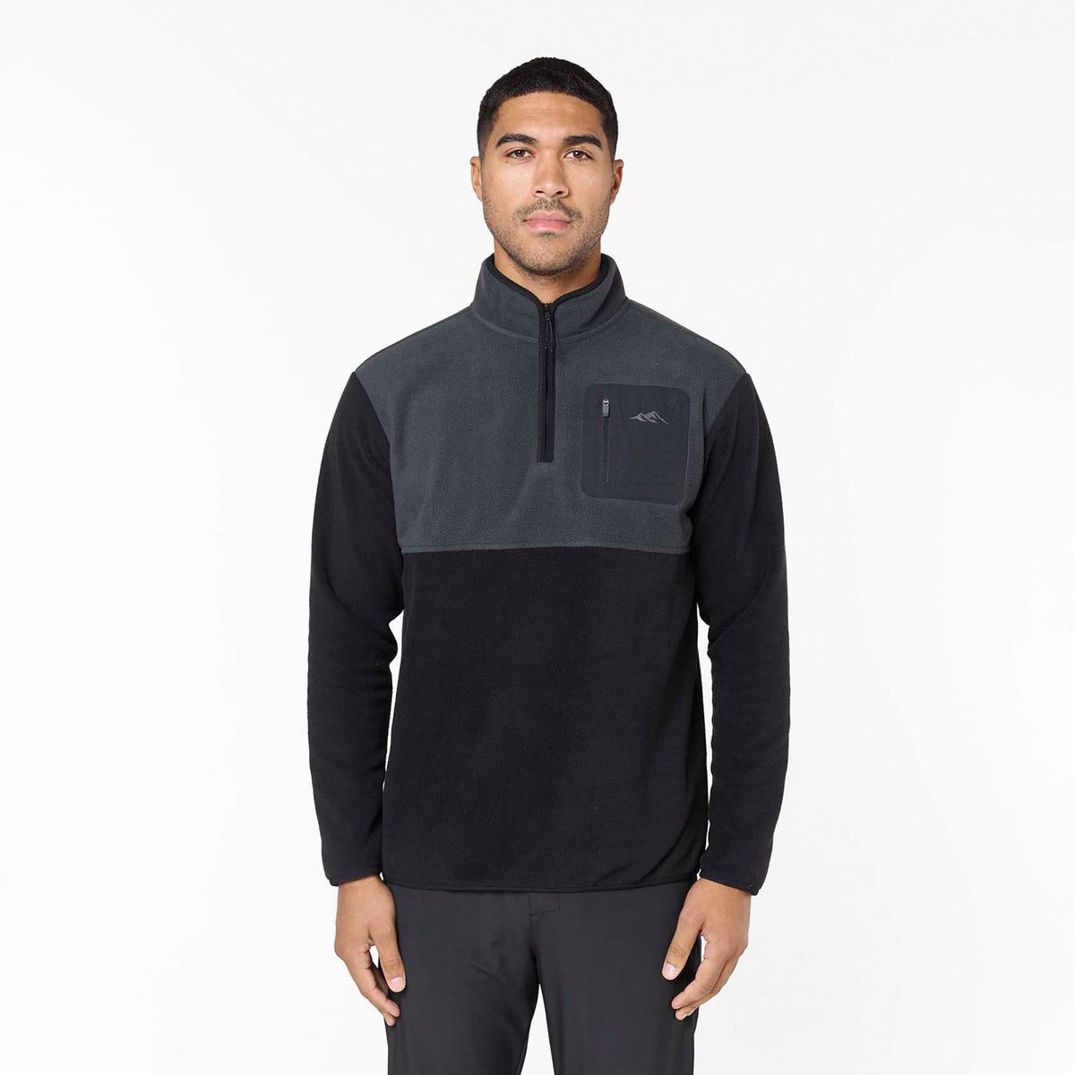 Tech Polar Fleece 1/4 Zip | Black/Charcoal – Closure London