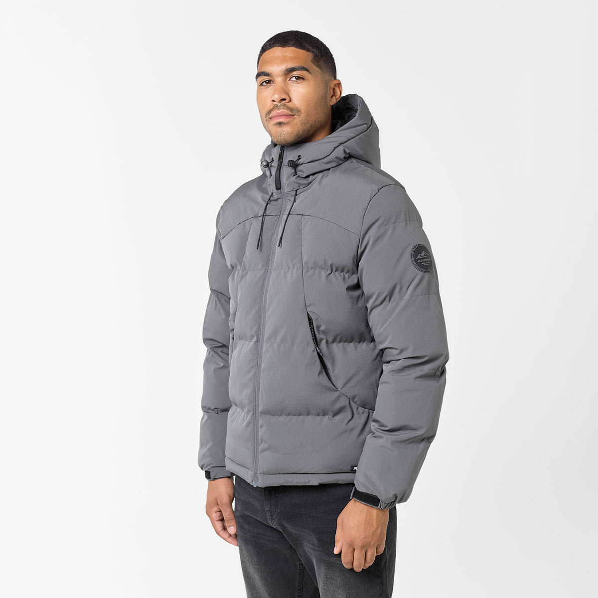 Ripstop Racer Puffer Jacket | Charcoal – Closure London