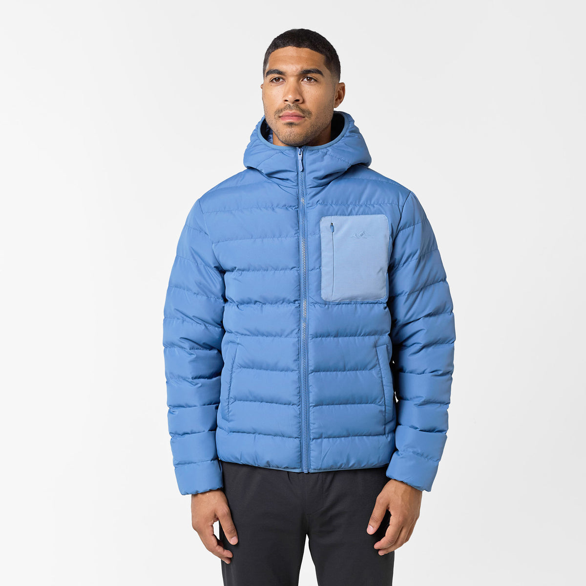 Slim Quilted Puffer | Washed Blue – Closure London